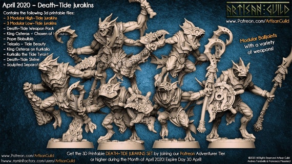 Modular Fishfolk King Mini Pathfinder Fantasy Gaming Artisan Guild DnD ...