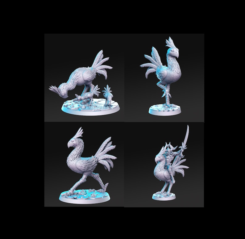 Striding Bird Miniature | Resin Dnd Mini, RPG Gaming Figurine, RN ...