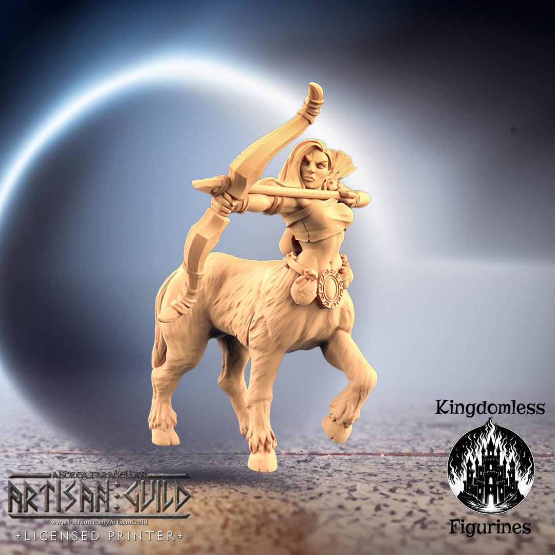Female Centaur Archer Miniature | Resin Dnd RPG Figurine, Artisan Guild ...