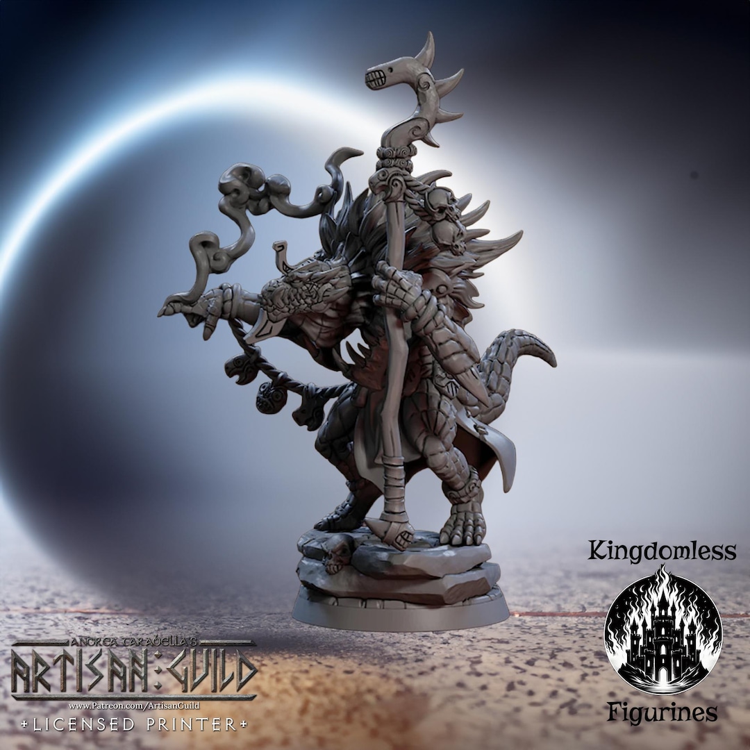 Lizardman Shaman Dnd Miniature | Tabletop RPG Dnd Mini | D&D Figurines ...