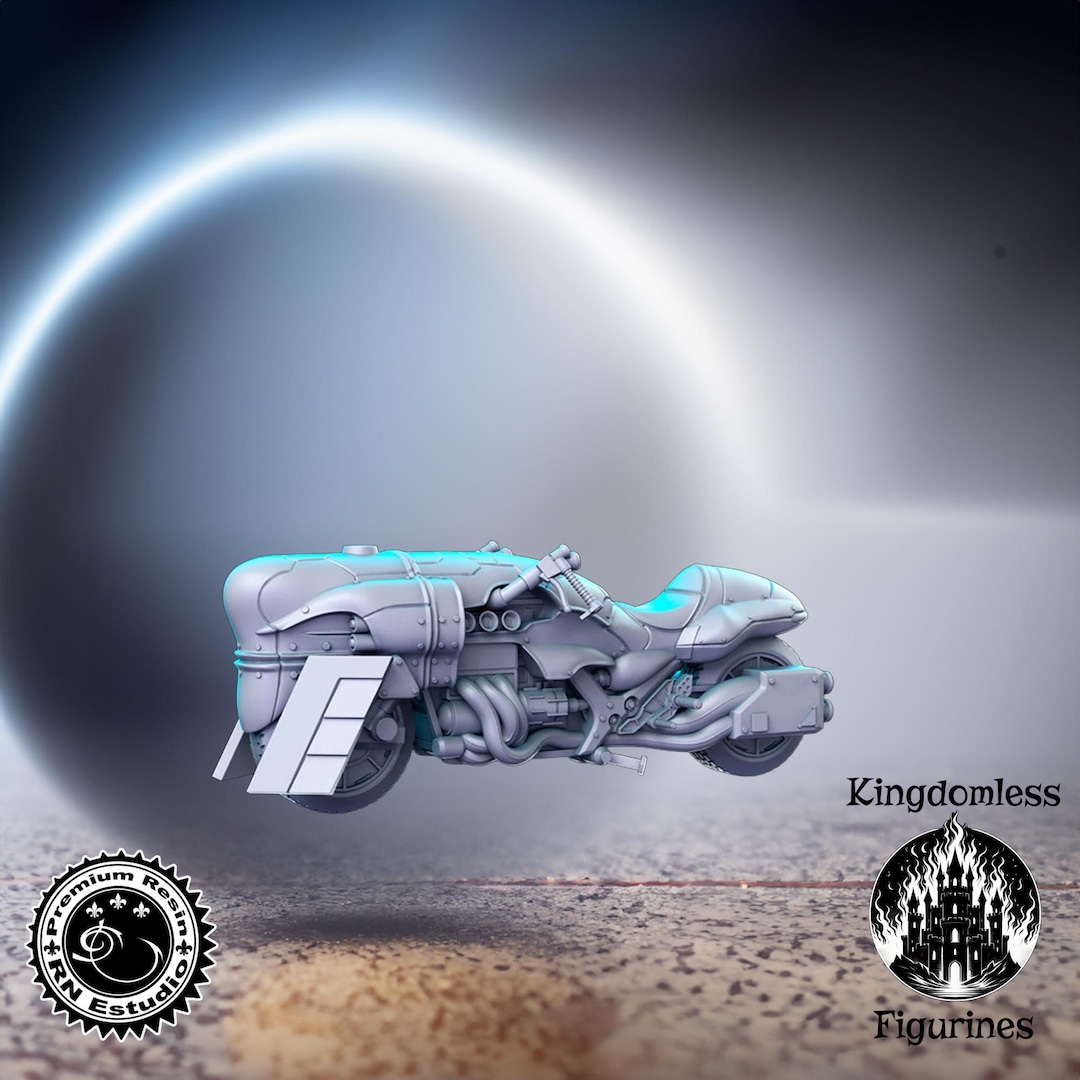 Anime Motorcycle Resin Miniature, Tabletop RPG, Dnd, RN Estudio (28 ...