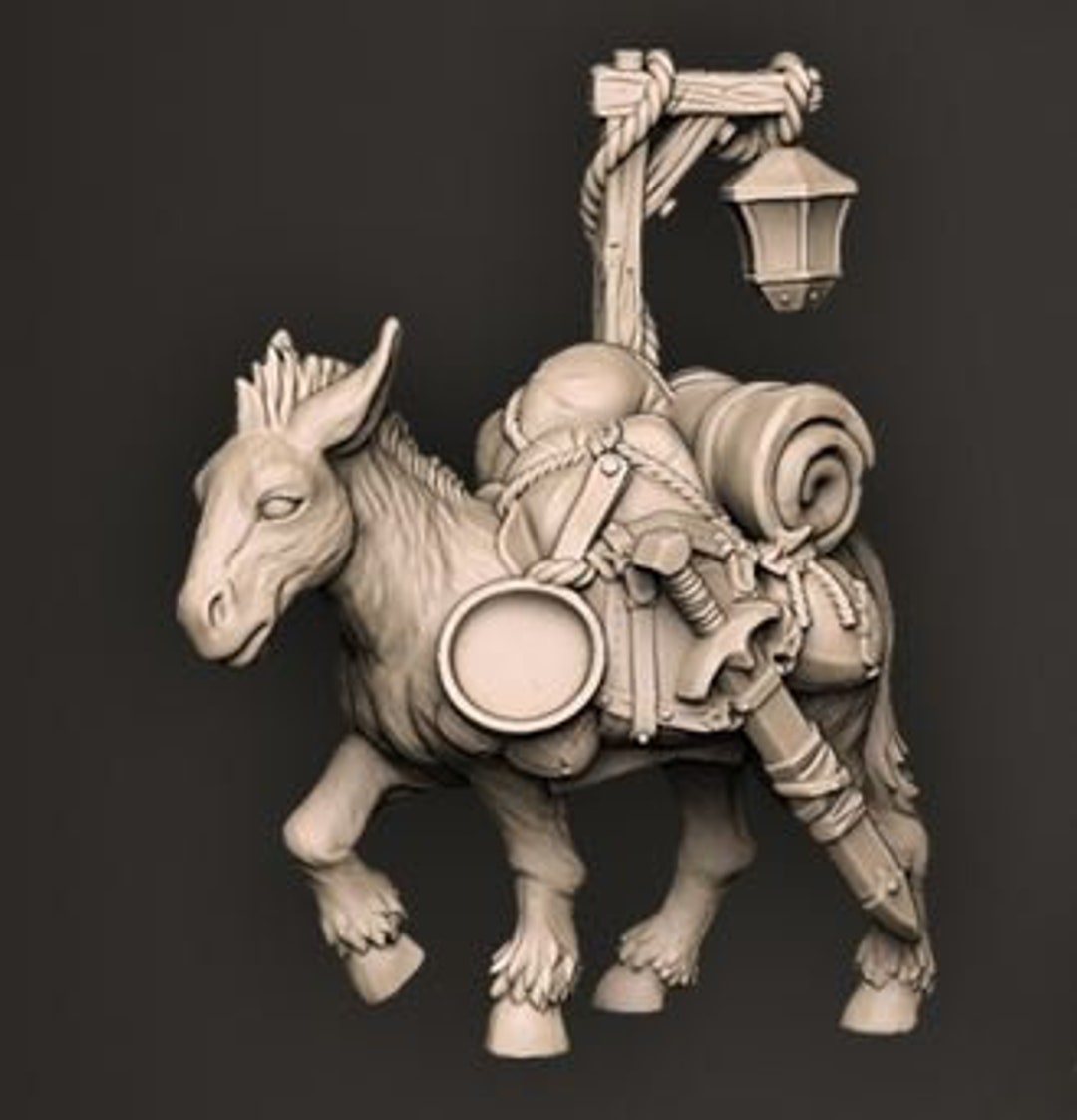 Dnd Pack Mule Mini Tabletop RPG Miniature D&D Figurines Pathfinder ...