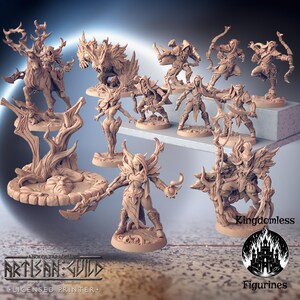 Wood Elf Mage Stag Rider Dnd Miniature | Tabletop RPG Mini | D&D ...