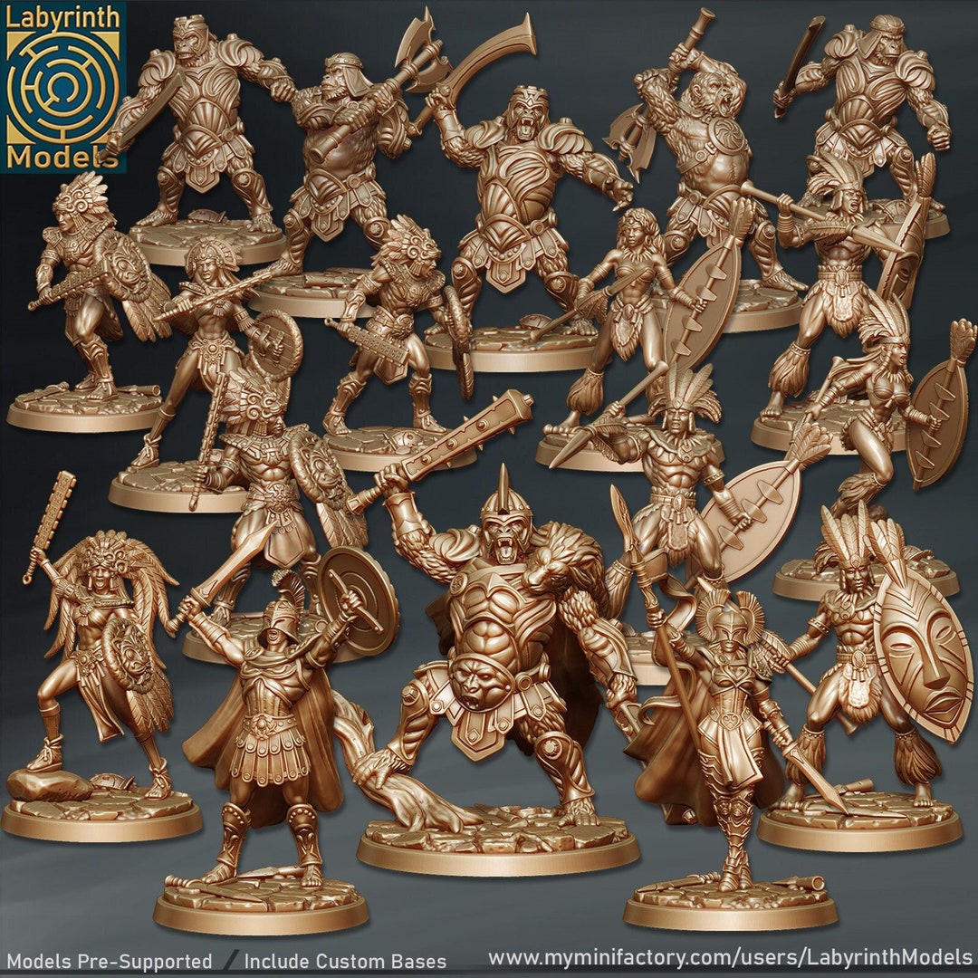 Gladiators Vol 2 Full Set Dnd Miniature, Tabletop RPG Dnd Mini, D&D ...