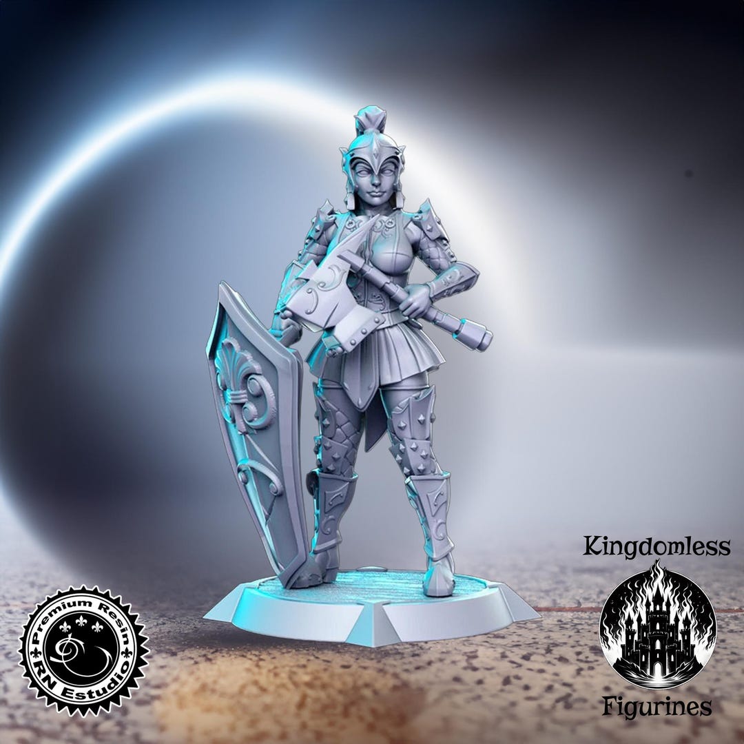 Female Knight Dnd Miniature, Tabletop RPG Dnd Mini, D&D Figurines ...