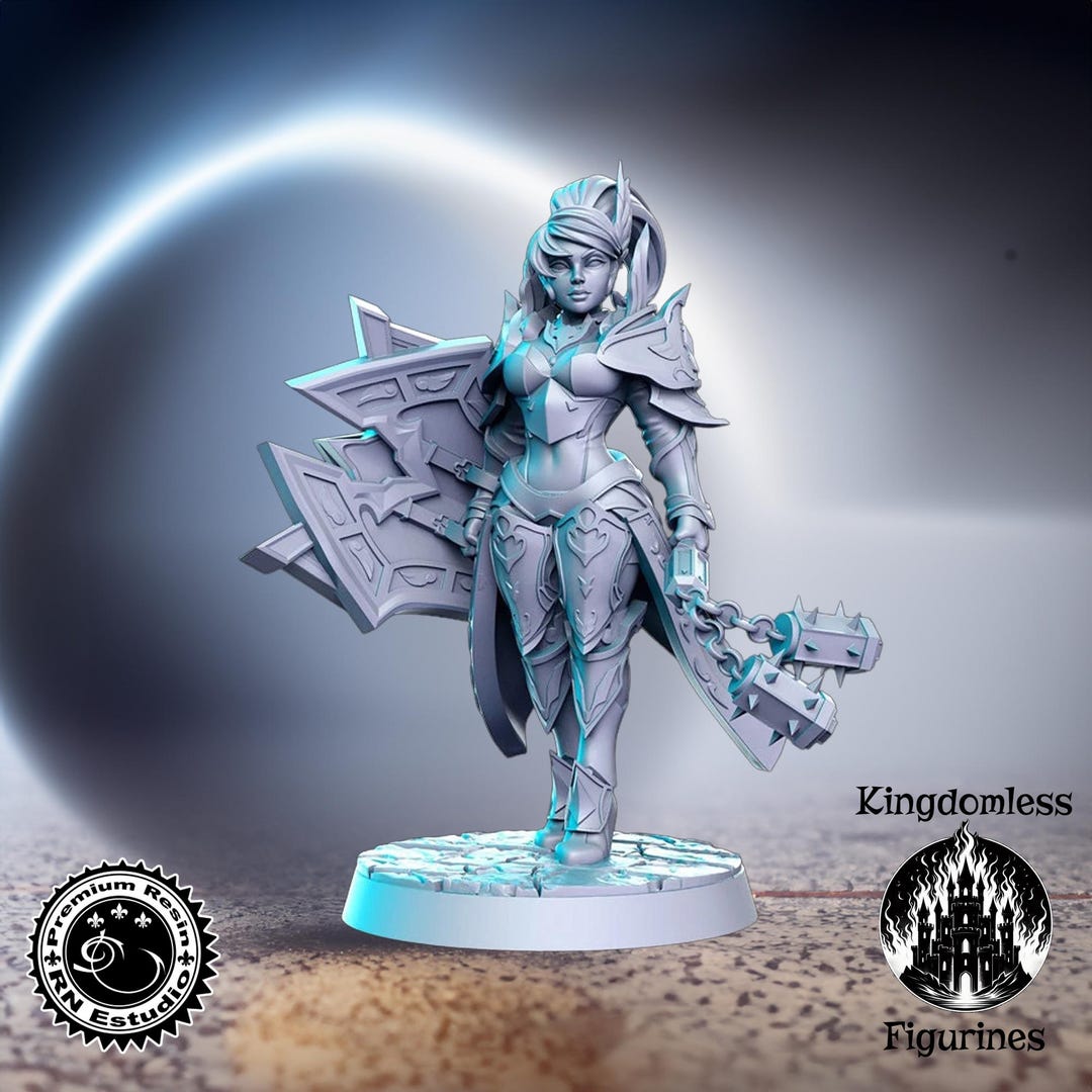 Female Human Protector Dnd Miniature, Tabletop RPG Dnd Mini, D&D ...