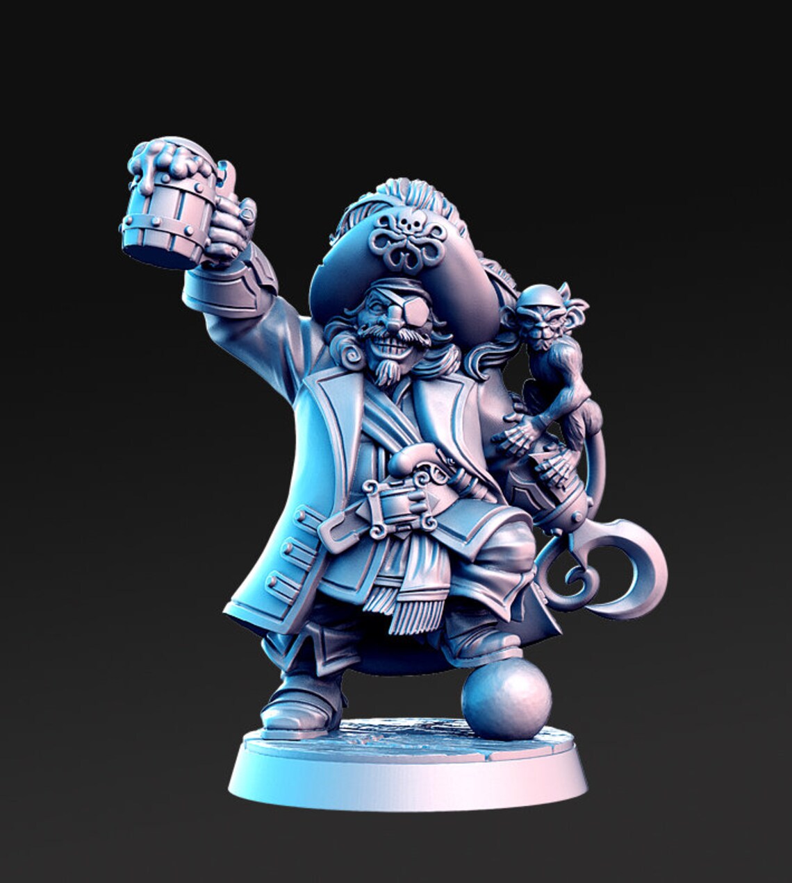 Dnd Pirate First Mate Mini Tabletop RPG Miniature D&D - Etsy