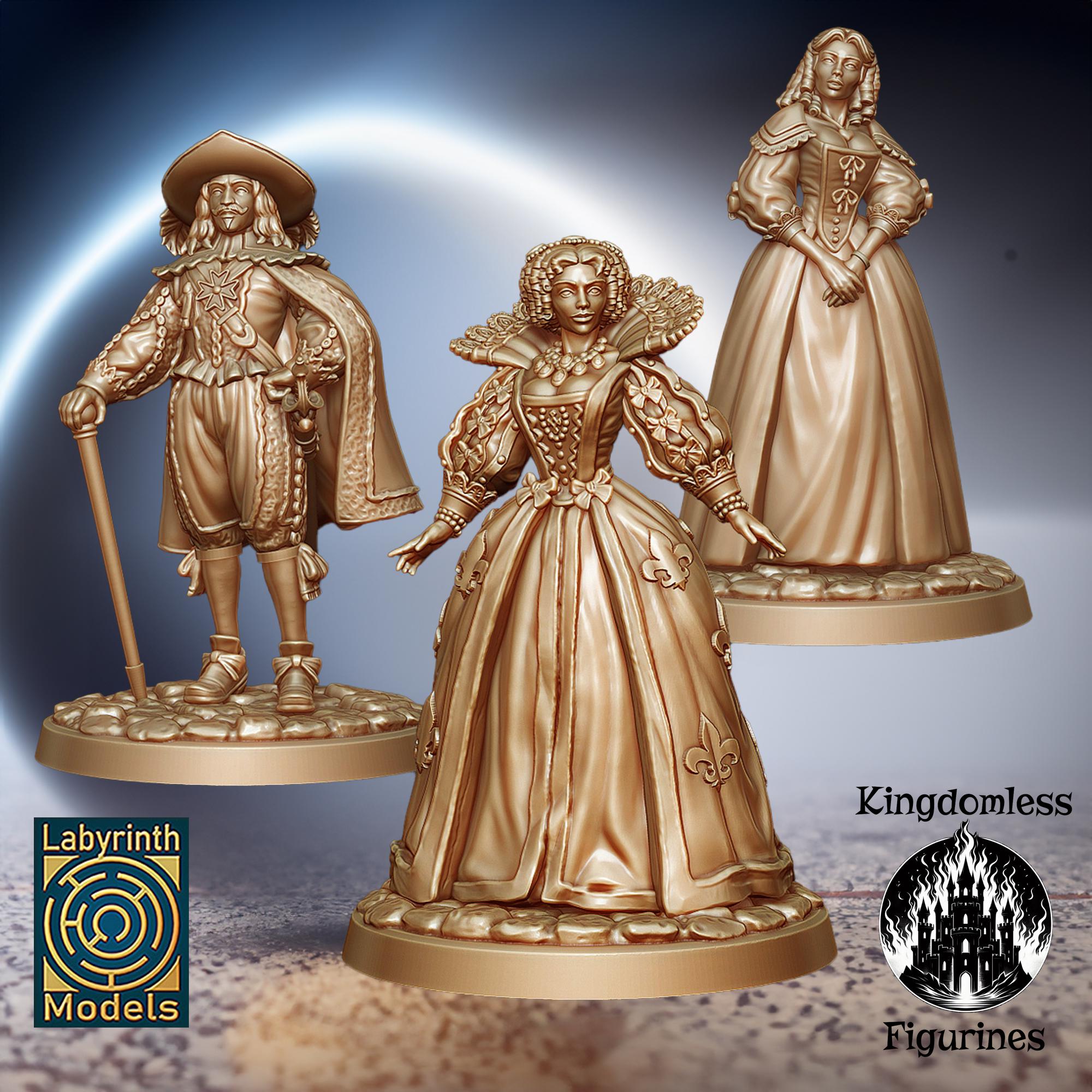The Three Musketeers Dnd Miniature Set: Tabletop RPG Miniatures ...