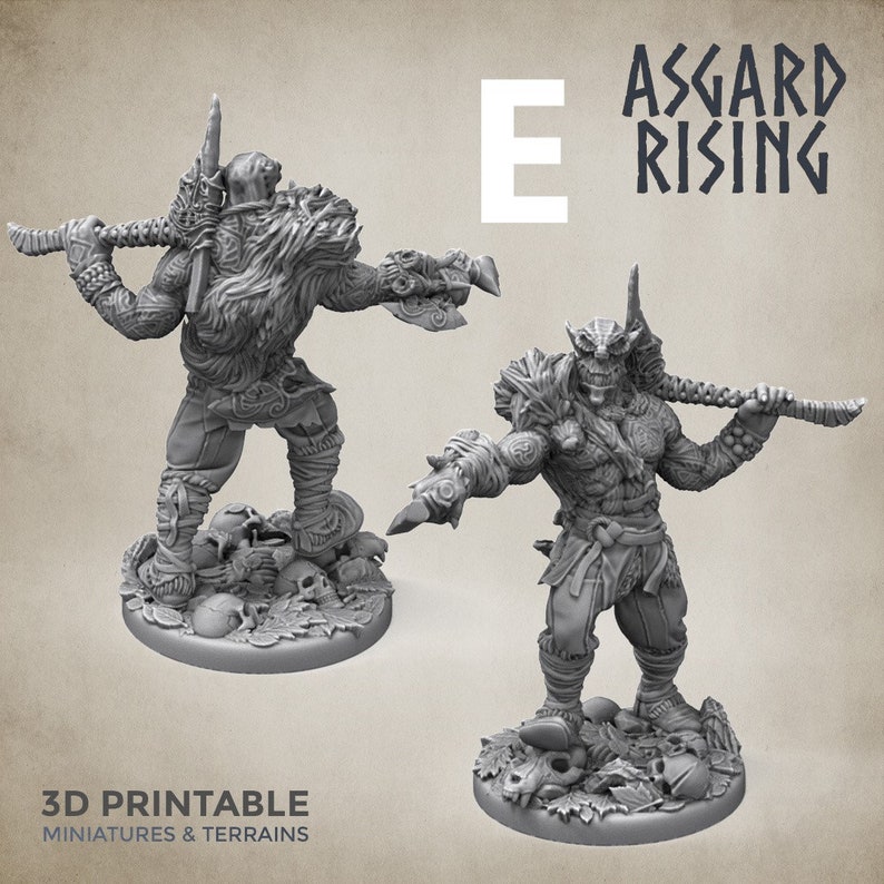 Viking Hunters DND Miniature | Dnd Tabletop RPG Mini | D&D Figurines ...