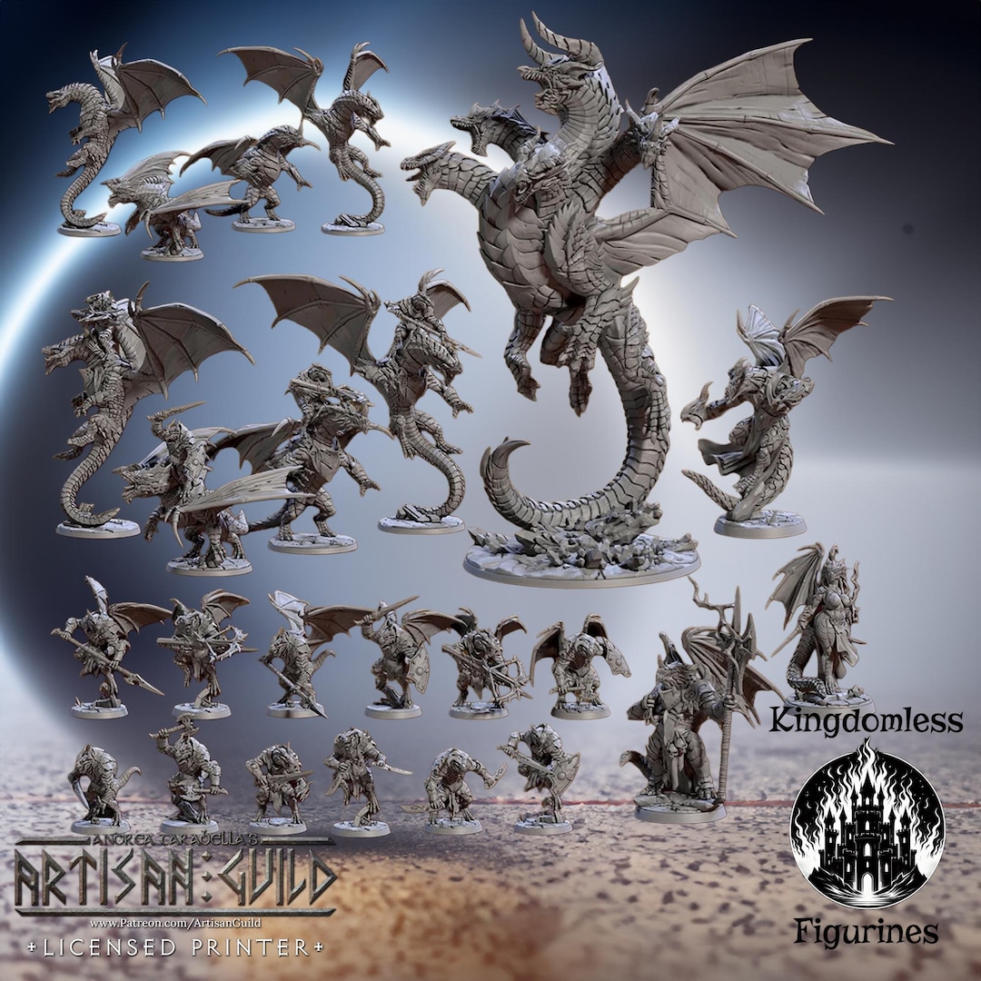 Draconian Scourge Miniature Full Set | Artisan Guild Dnd Miniatures - Etsy