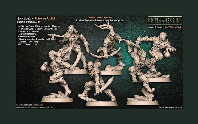 Human Thief Dnd Miniature Tabletop RPG Dnd Mini D&D | Etsy