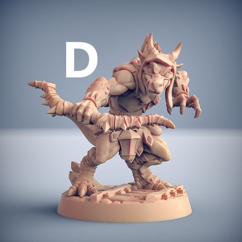 Kobold Fighter Miniature: Artisan Guild RPG Mini - Modular D&D Figurine ...
