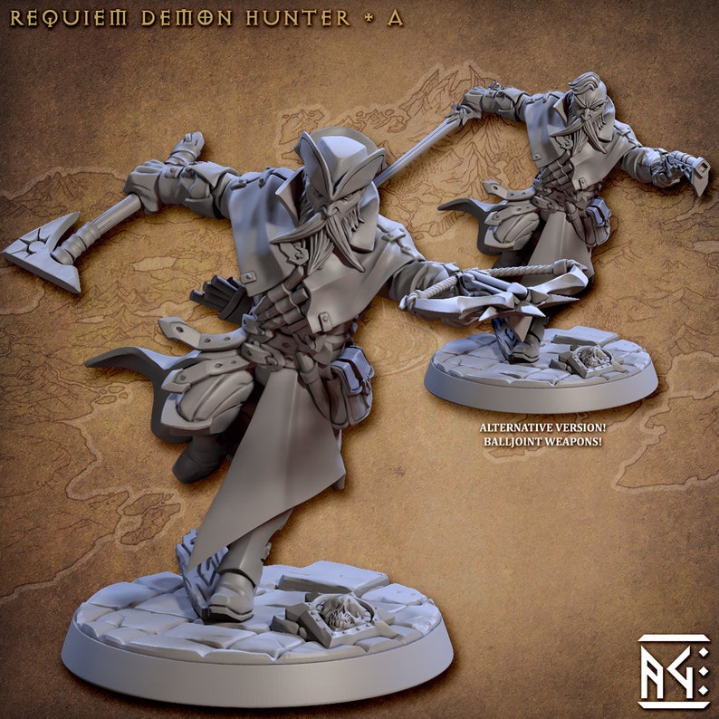 Demon Hunters Dnd Miniature | Artisan Guild Modular, Tabletop RPG Mini ...