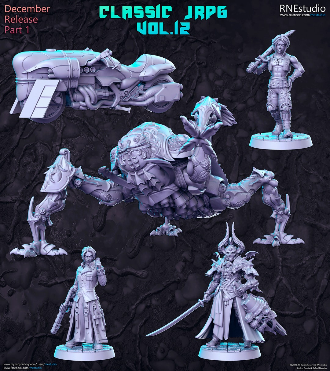 Classic JRPG Vol 12 Full Set Dnd Miniature, Tabletop RPG Dnd Mini, D&D Figurines, Fantasy Gaming ...