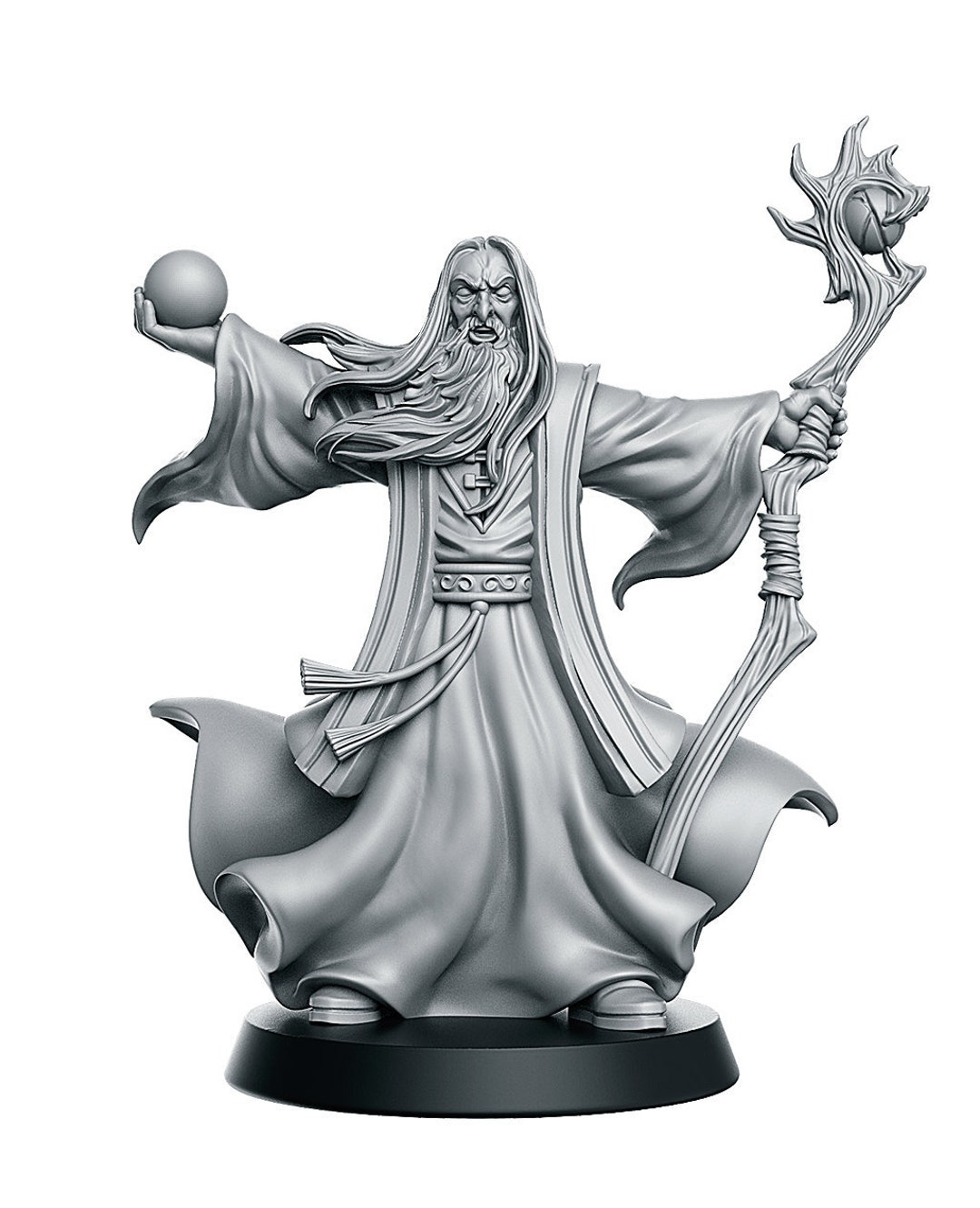 Dnd Human Sorcerer Mini Tabletop RPG Miniature D&D Figurines Pathfinder ...