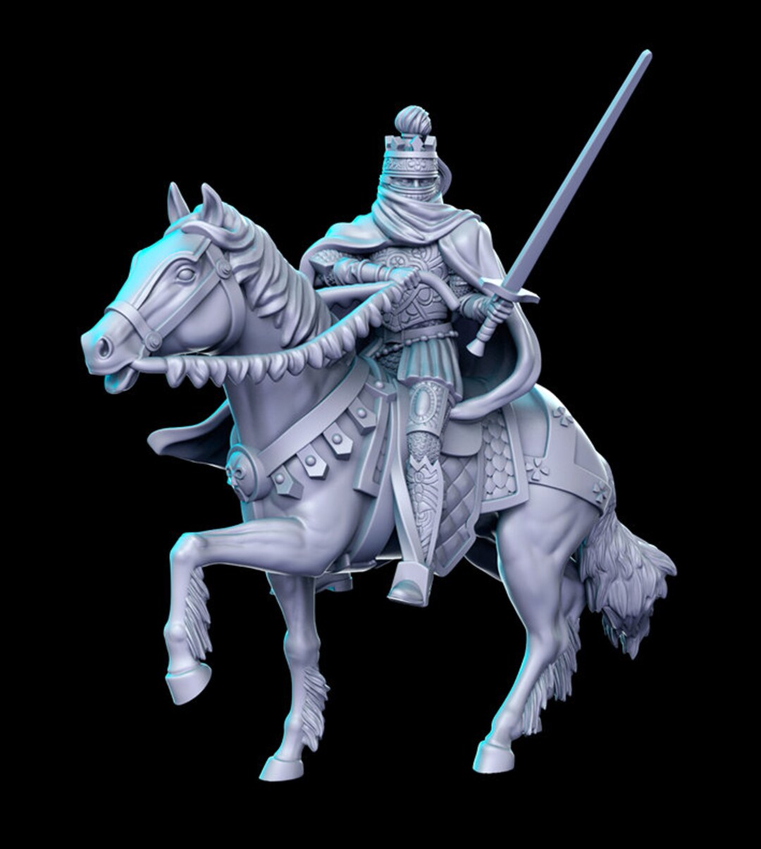 Undead Mounted Knight Dnd Miniature, Tabletop RPG Dnd Mini, D&D ...