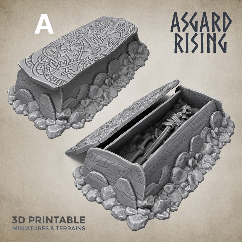 Dnd Viking Burial Crypt Terrain Tabletop RPG Miniature D&D - Etsy