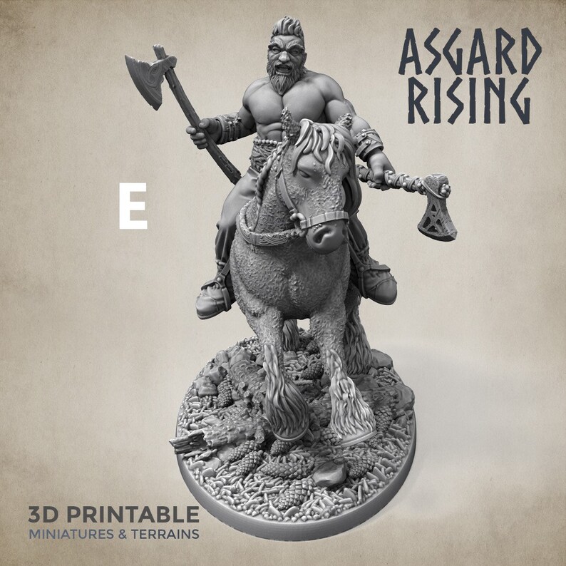 Viking Horse Rider Mini Dnd Tabletop RPG Miniature D&D - Etsy