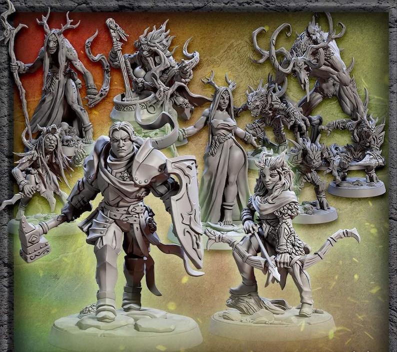 Elf Ranger Miniature: Modular Dnd Figurine, Artisan Guild - Etsy