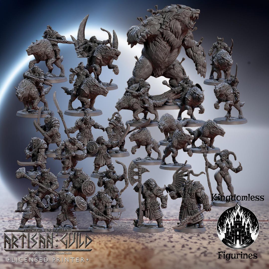 Nomad Orr'ugs Miniature Set, Dnd, Pathfinder RPG Tabletop, Artisan ...