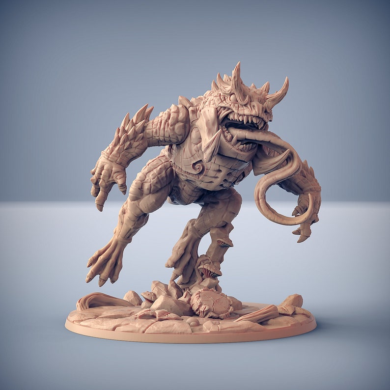 Swamp Demon Frog Rider Dnd Miniature Tabletop RPG Dnd Mini | Etsy