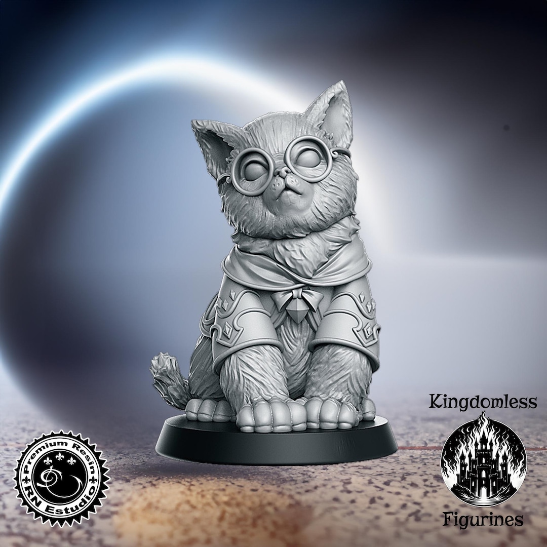 Intelligent Cat Familiar, Tabletop RPG Dnd Mini, D&D Figurines, Fantasy ...