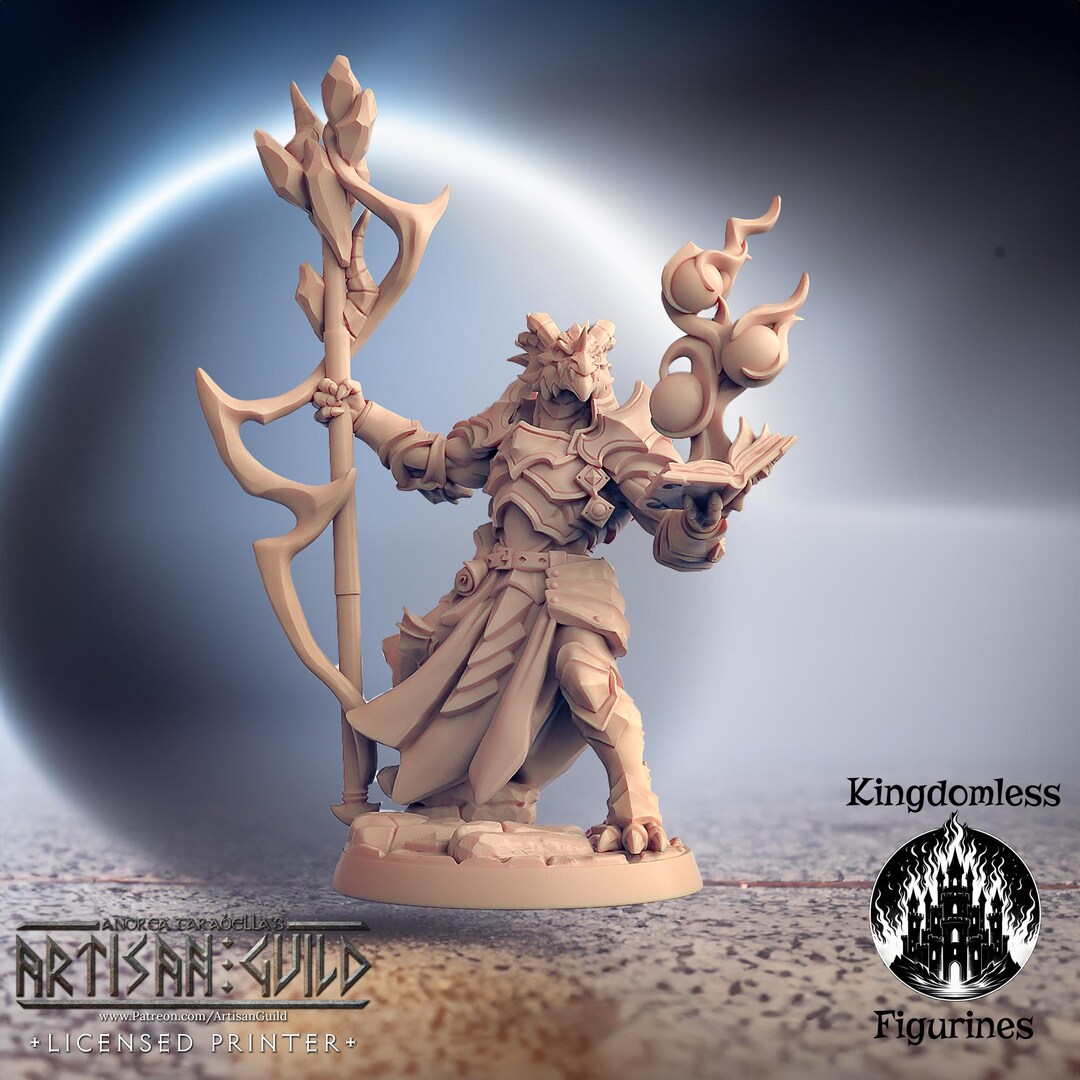 Dnd Dragonkin Mage Mini | Tabletop RPG Miniature | D&D Figurines ...