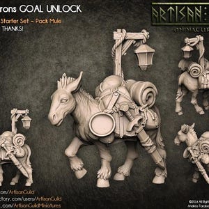 Dnd Pack Mule Mini | Tabletop RPG Miniature | D&D Figurines ...