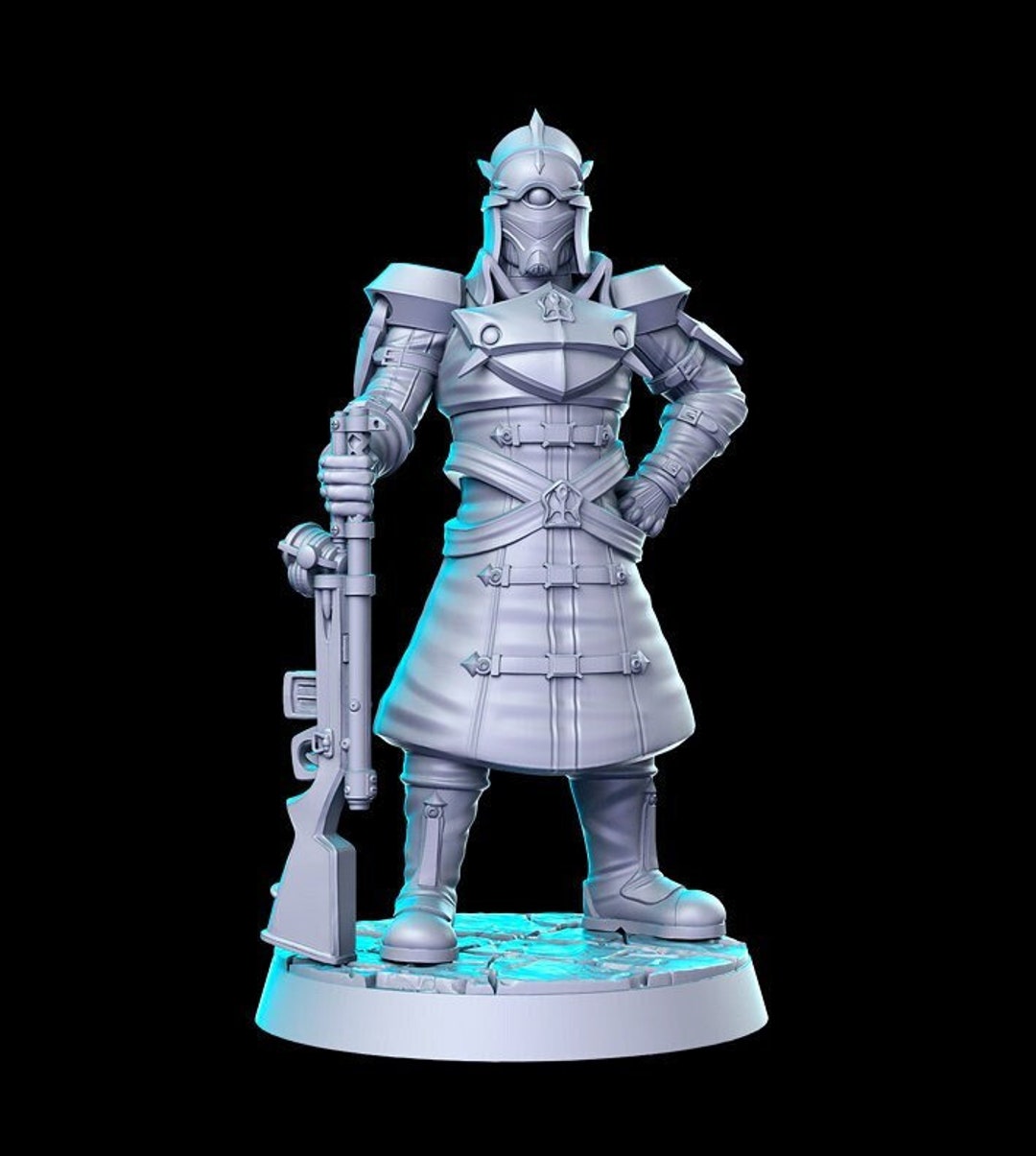 Armored Rifleman Dnd Miniature, Tabletop RPG Dnd Mini, D&D Figurines ...