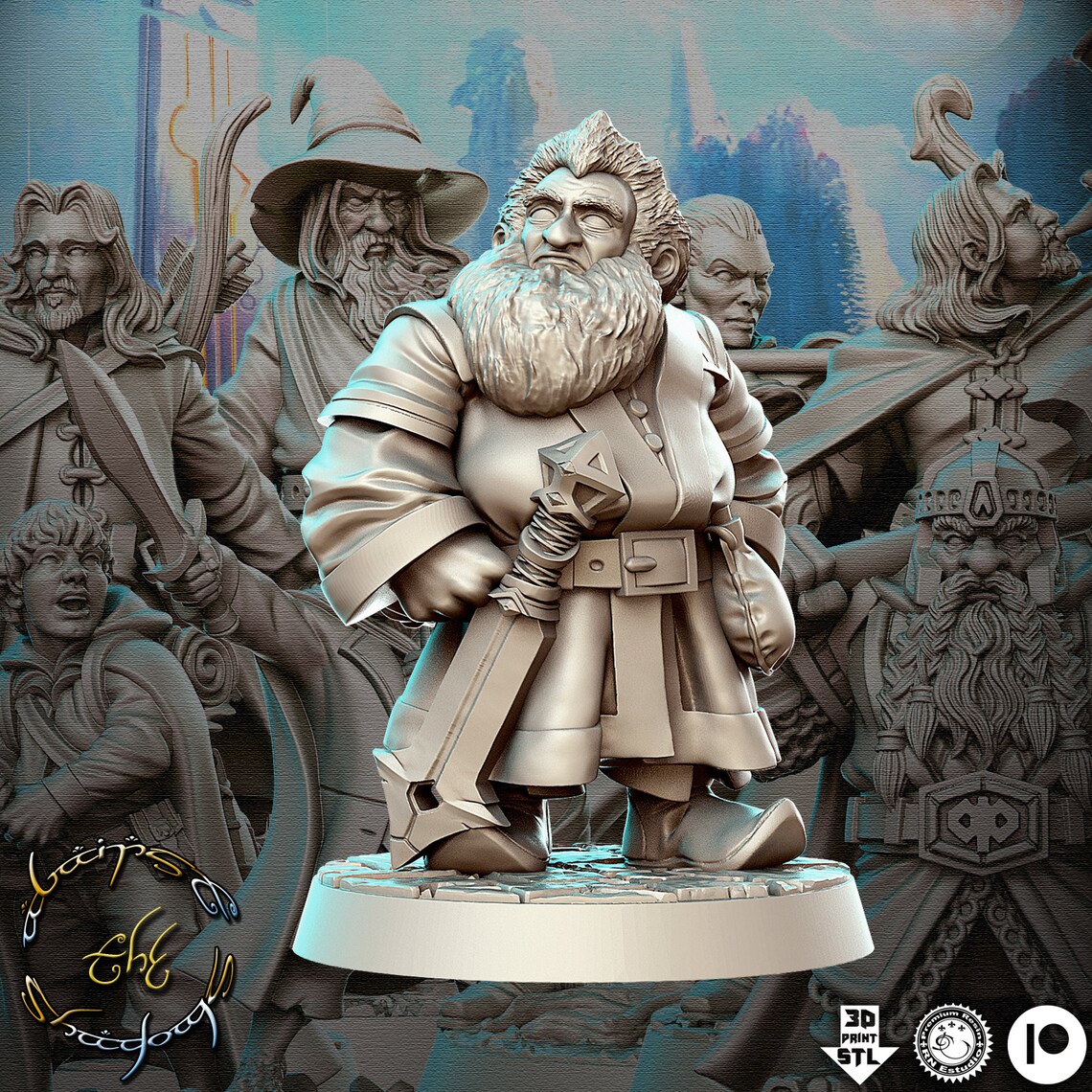 Dwarf Fighter Dnd Miniature Dnd Tabletop RPG Mini D&D | Etsy