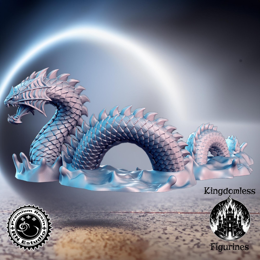 Sea Serpent Miniature: Resin Dnd RPG Figurine (28/32mm) - Etsy