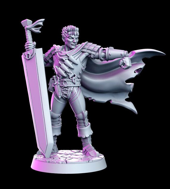 Champion Swordsman DnD Miniature Tabletop RPG DnD Mini D&D | Etsy