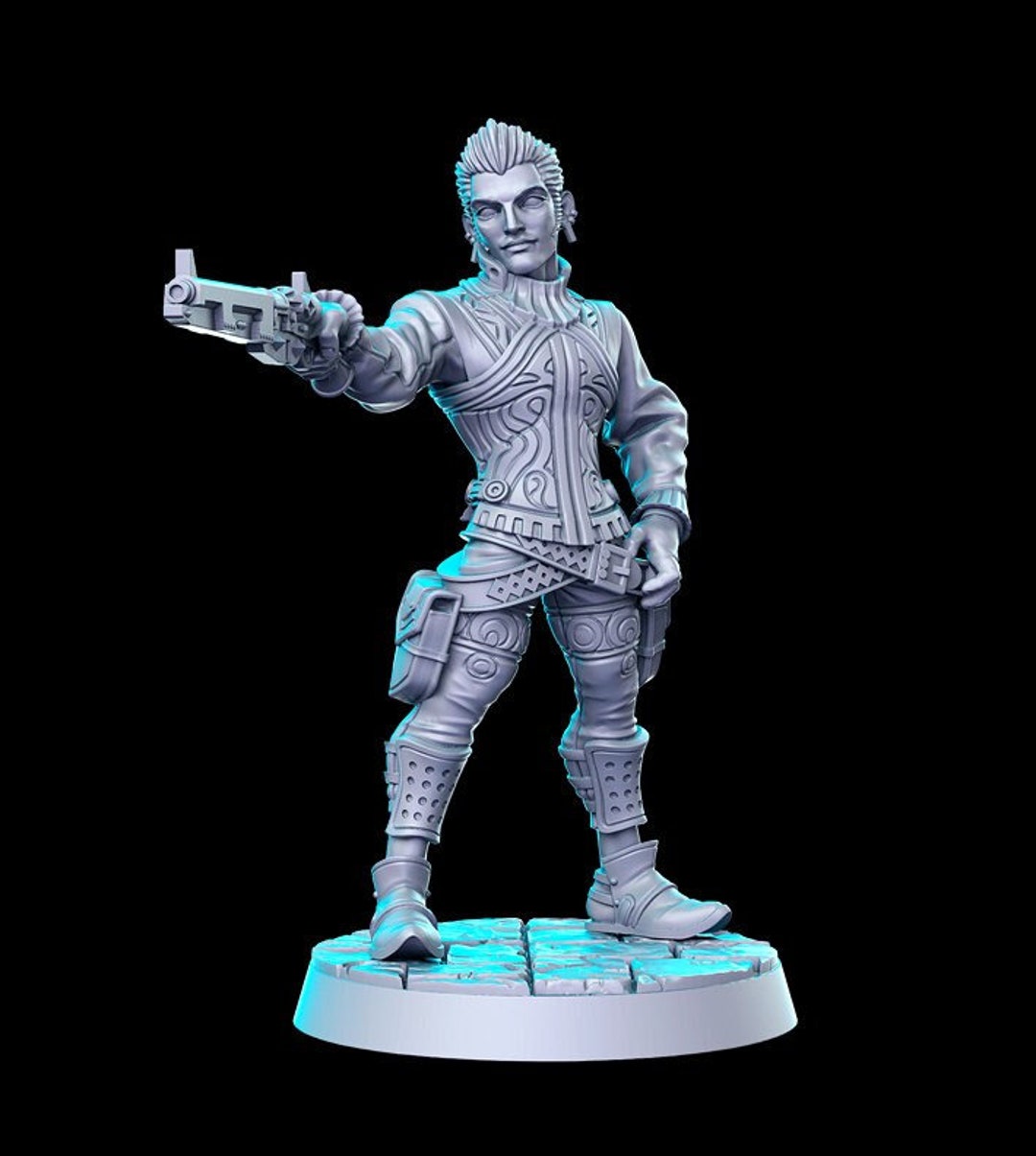 Human Male Gunslinger Dnd Miniature, Tabletop RPG Dnd Mini, D&D ...