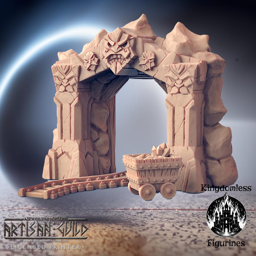 Dnd Dwarf Mine Terrain Mini | Tabletop RPG Miniature | D&D Figurines ...