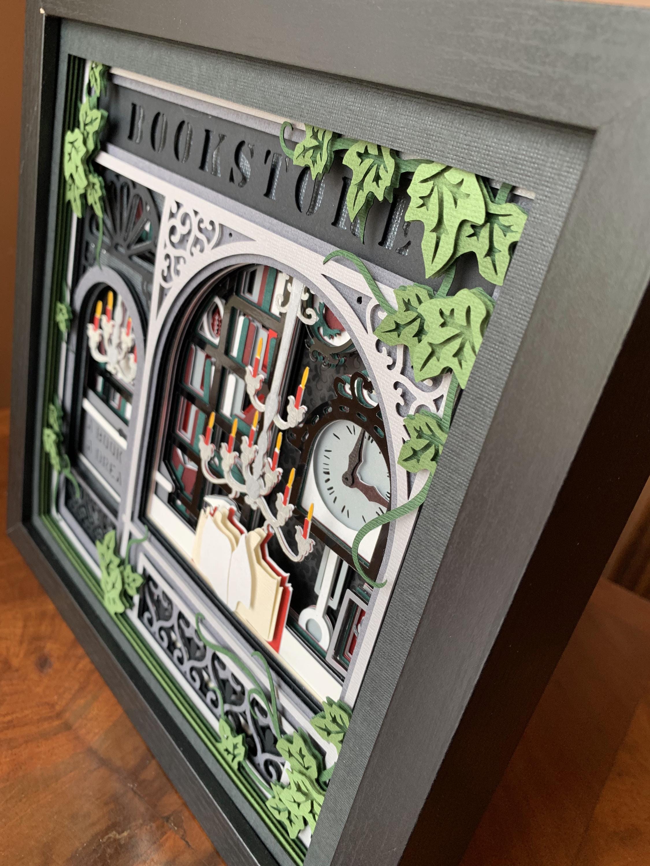 Bookstore 9x9 Layered Shadowbox - Etsy