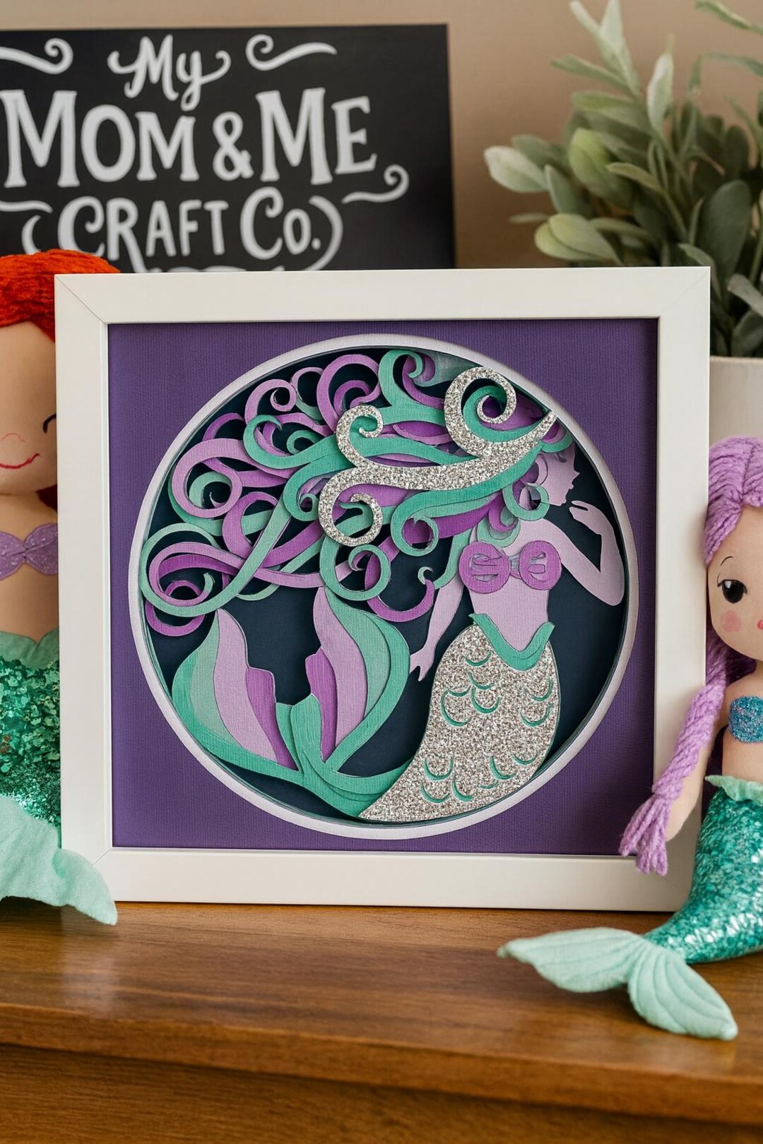 Mermaid 8x8 Layered Shadowbox - Etsy