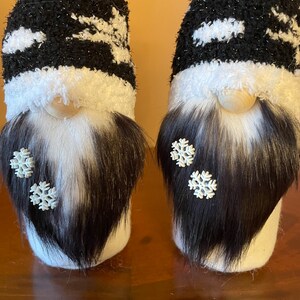 Black & White Snowflake Gnome - Etsy