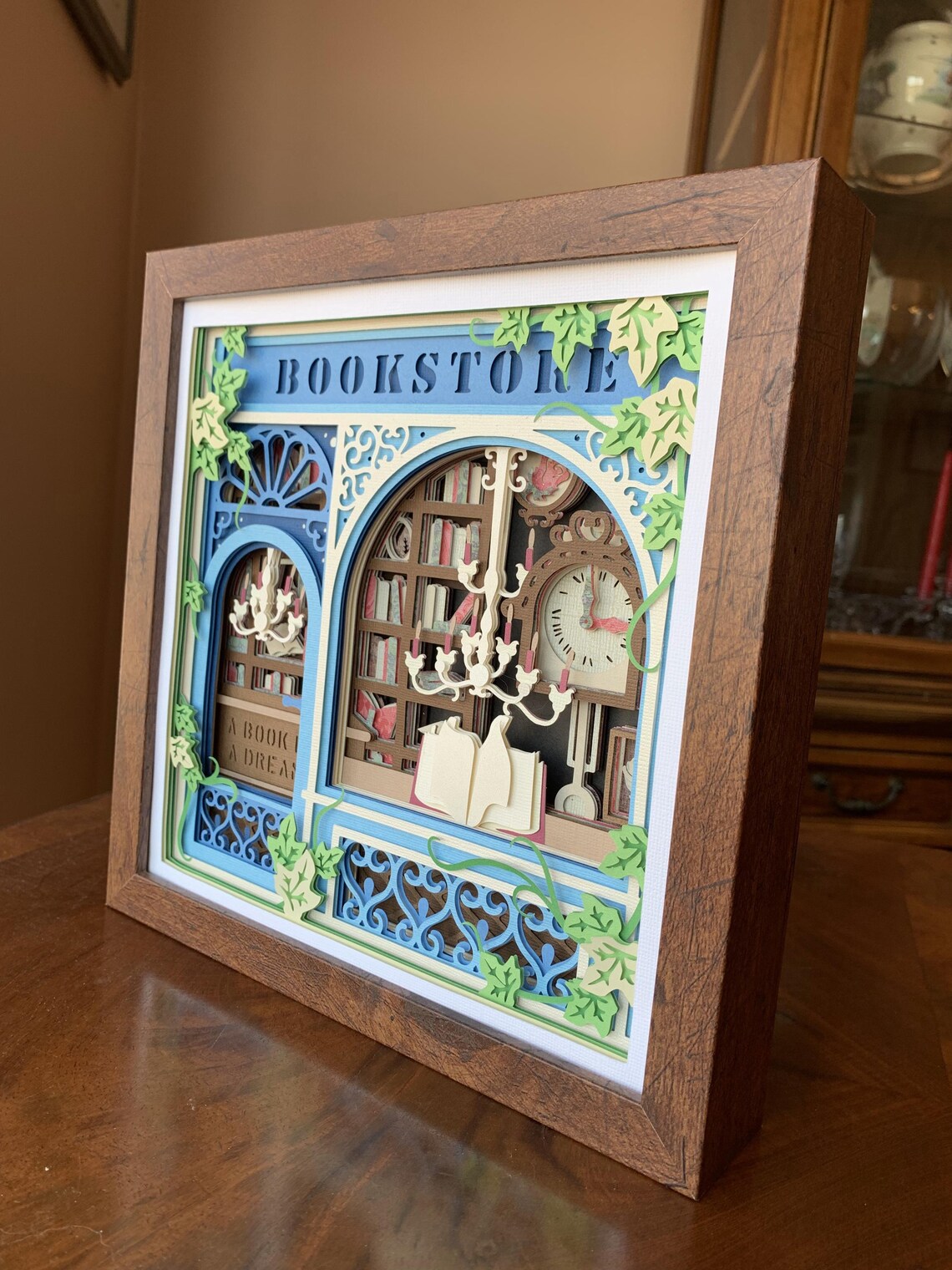 Bookstore 9x9 Layered Shadowbox - Etsy