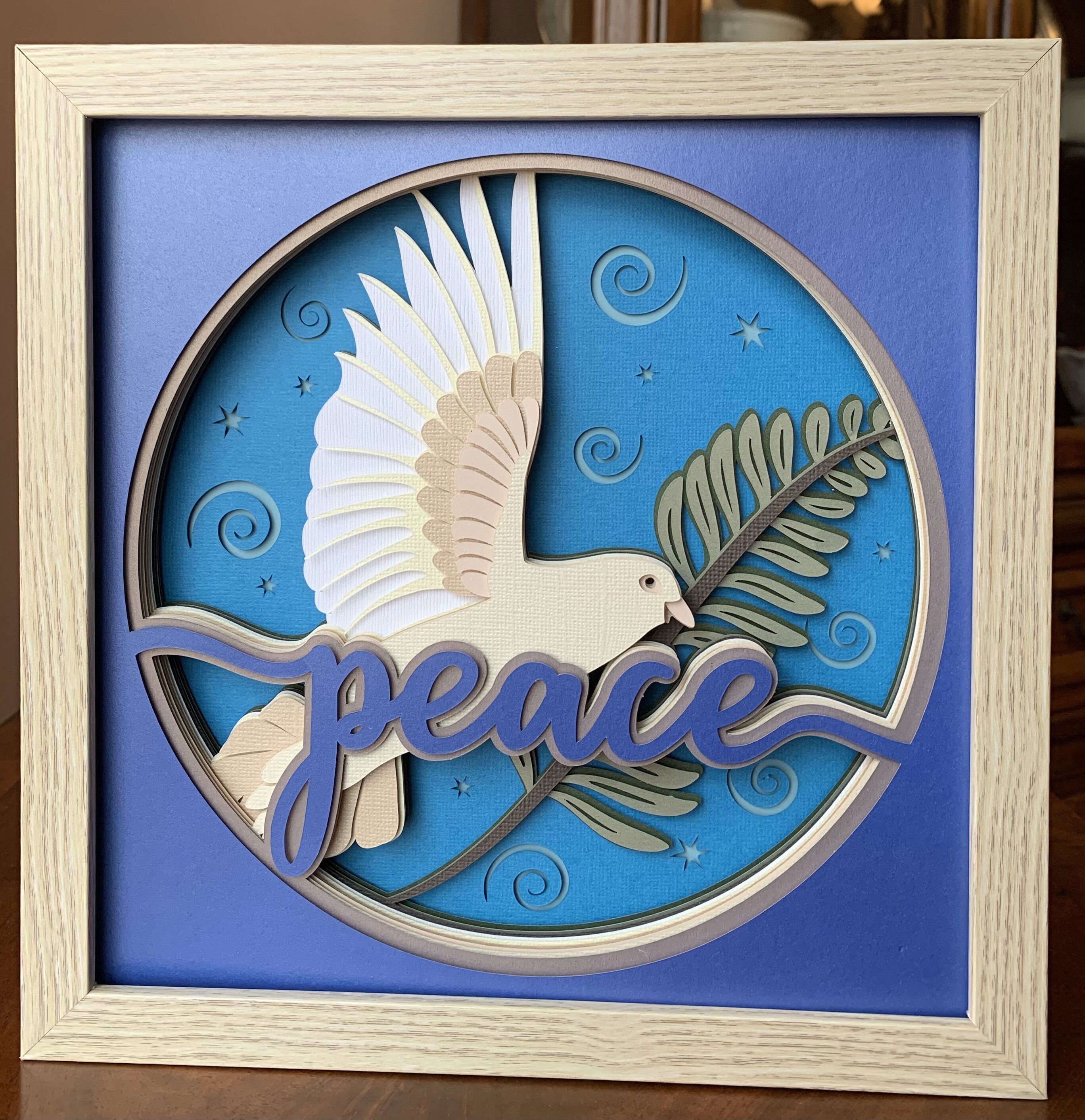 Peace Dove 9x9 Shadowbox - Etsy