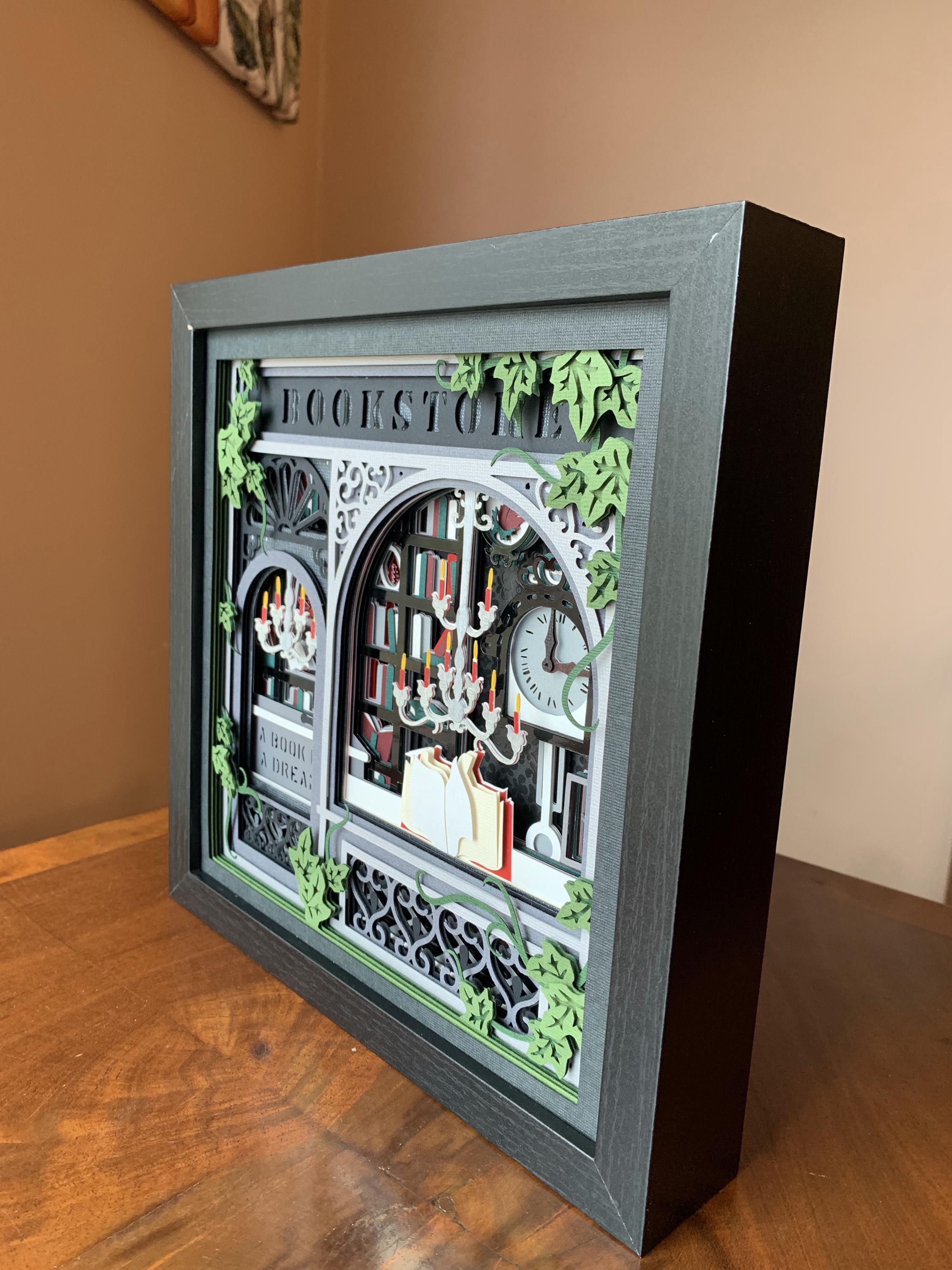 Bookstore 9x9 Layered Shadowbox - Etsy