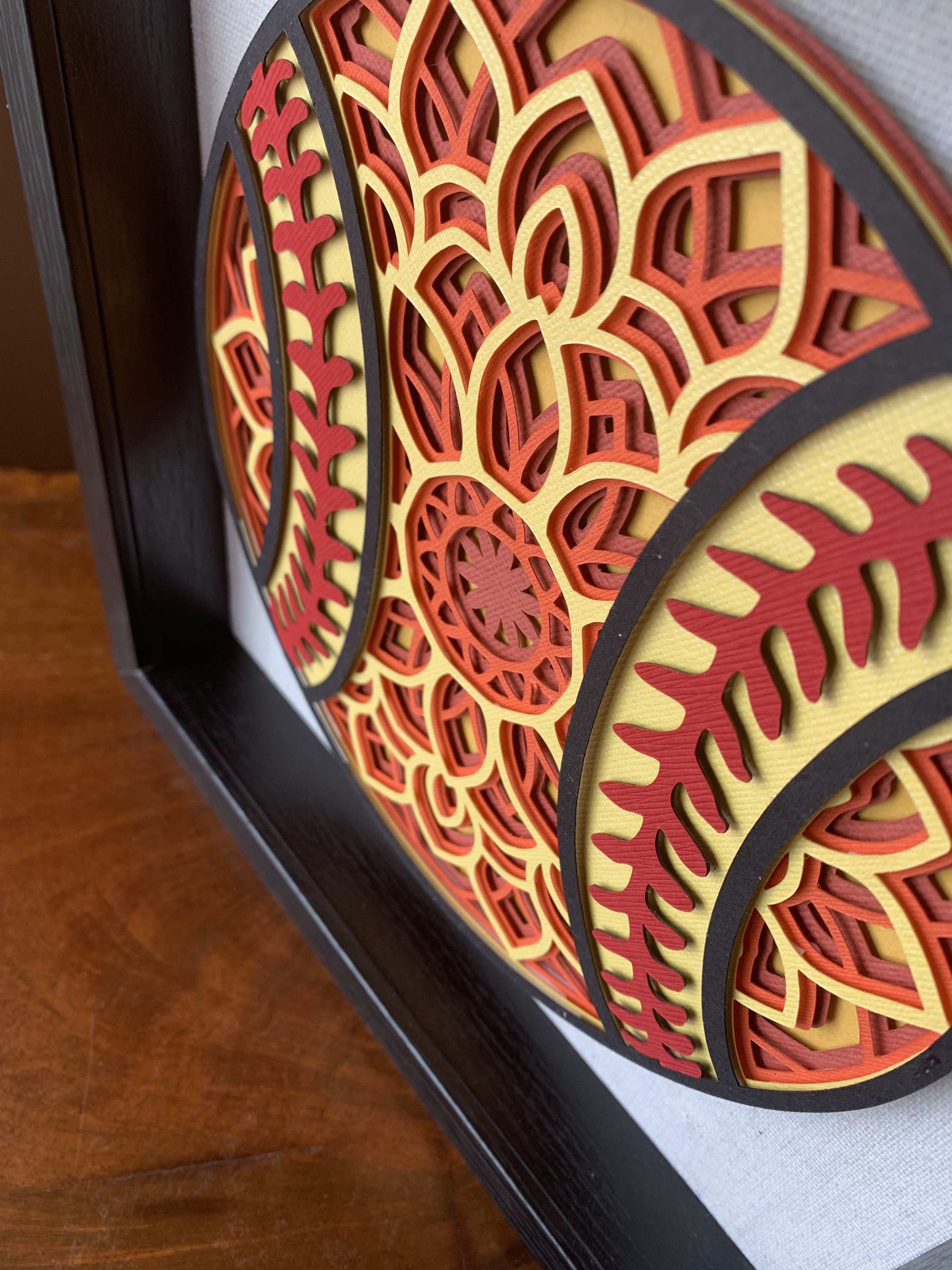 Mandala Softball 9x9 Shadowbox - Etsy