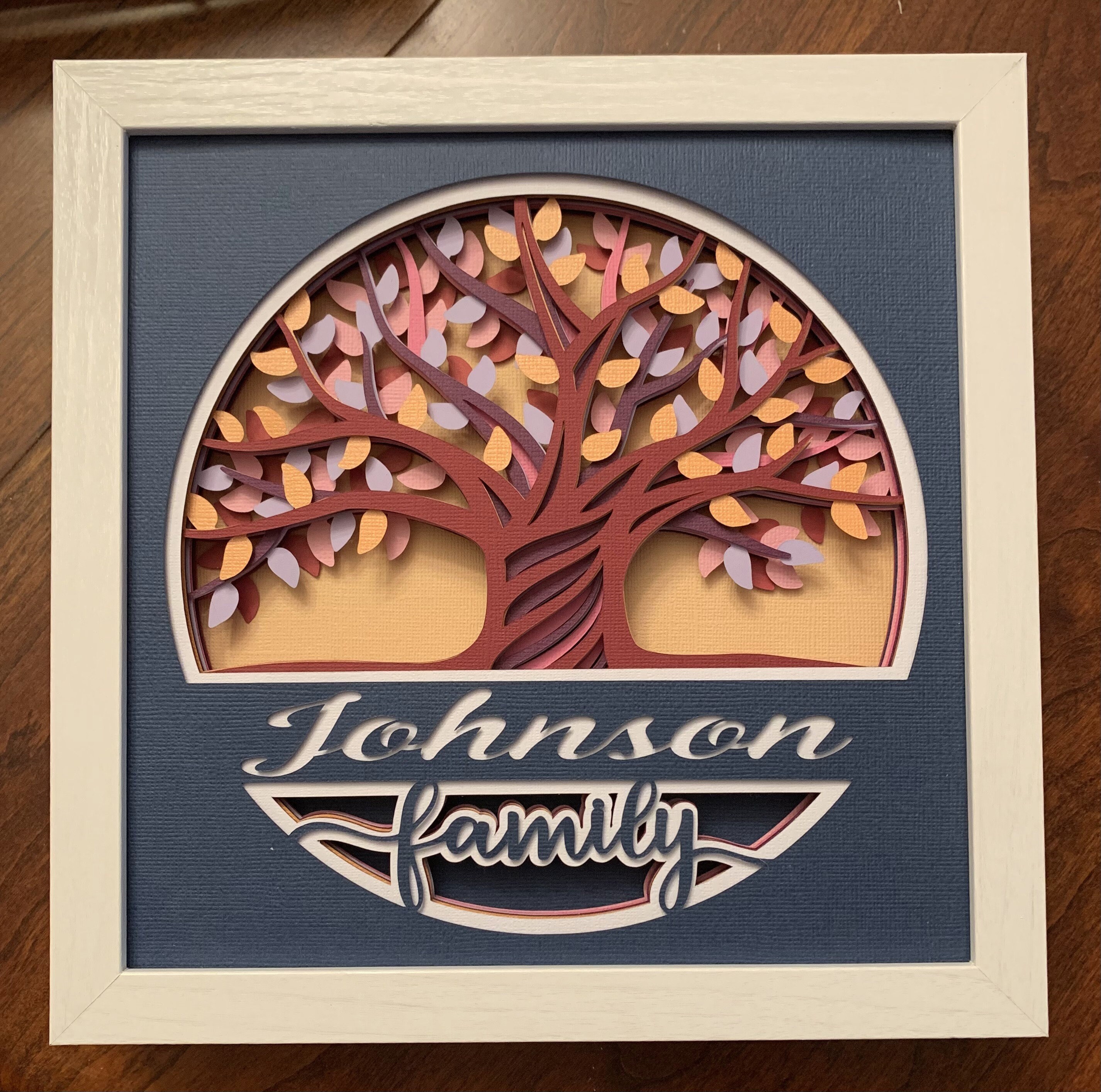 CUSTOMIZED Family Tree Shadowbox - Etsy