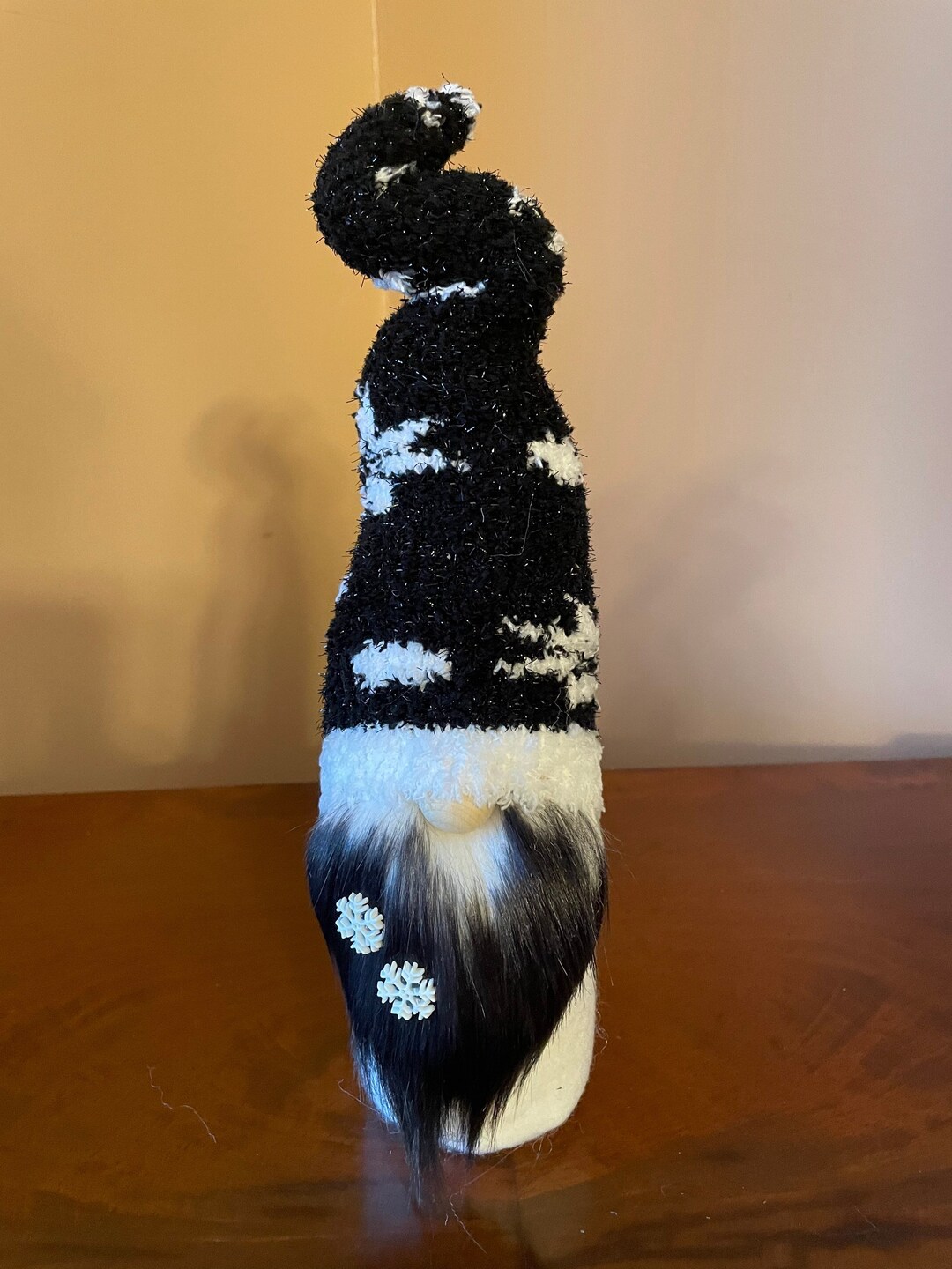 Black & White Snowflake Gnome - Etsy