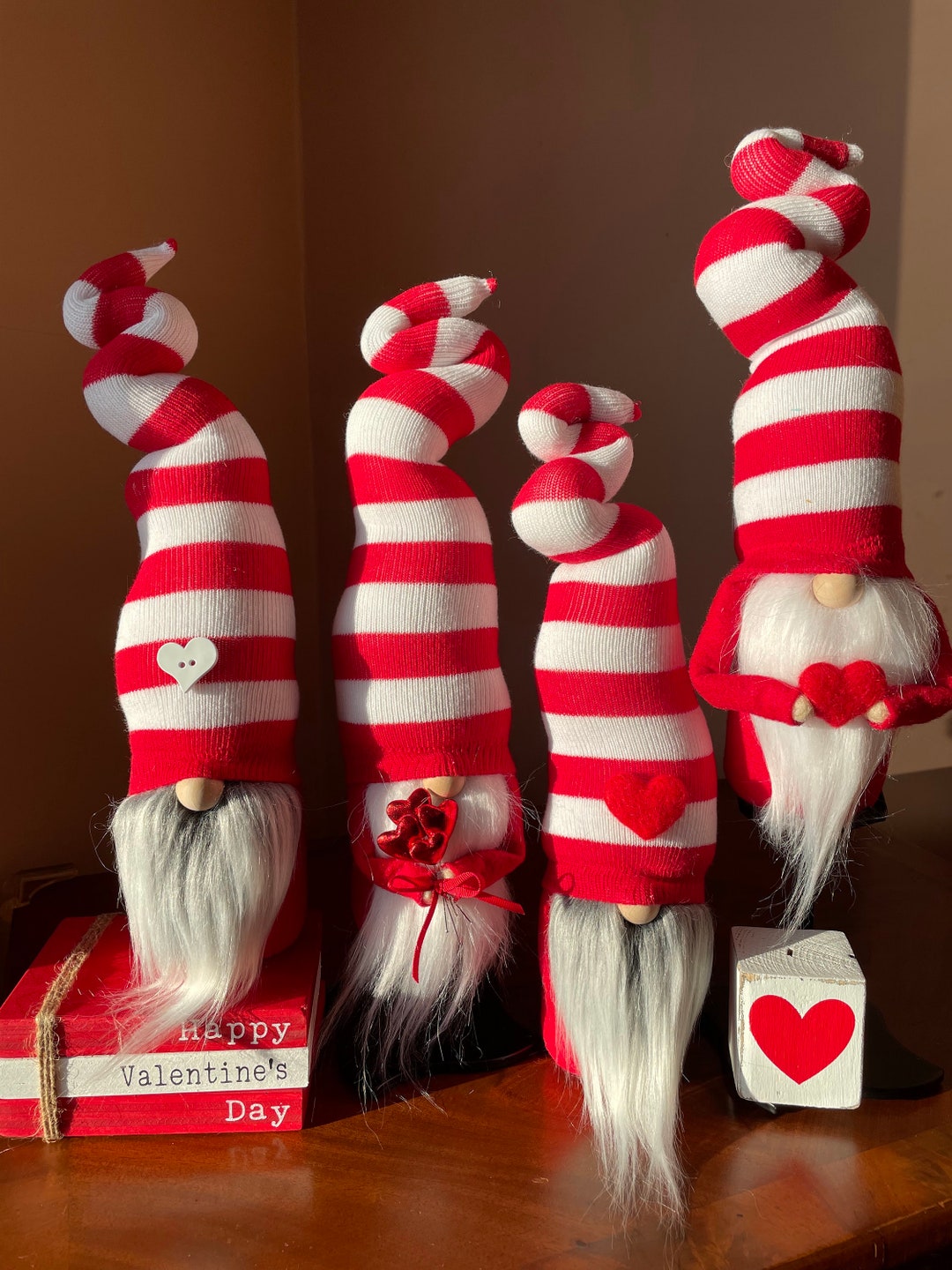 Valentine's Day Gnomes With Hearts - Etsy