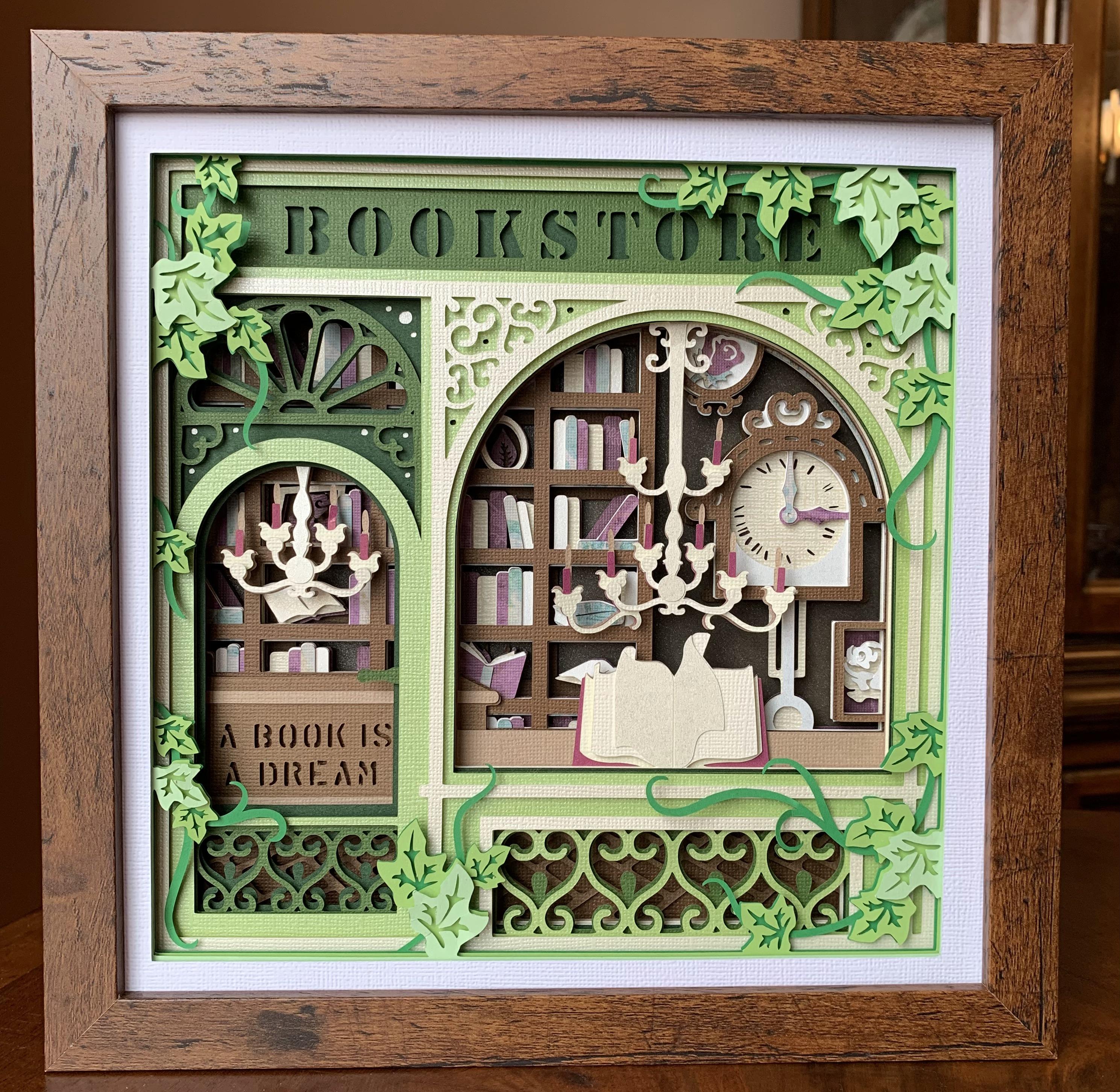 Bookstore 9x9 Layered Shadowbox - Etsy