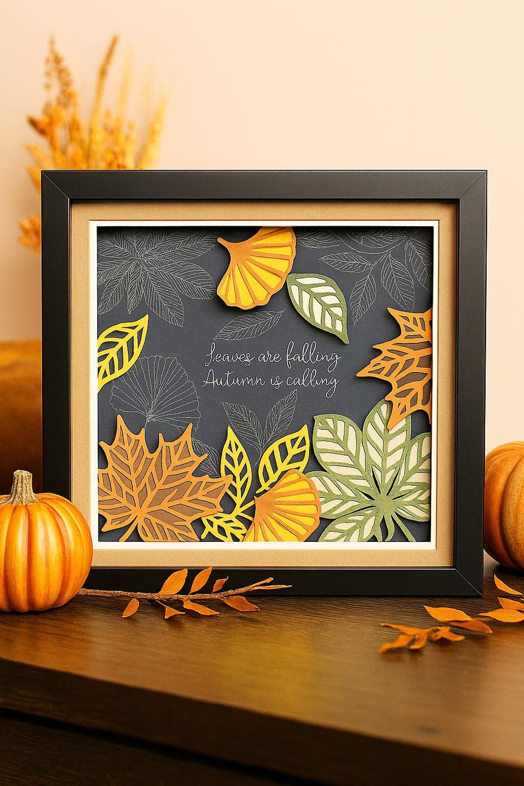 Leaves Are Falling 12x12 Fall Shadowbox - Etsy