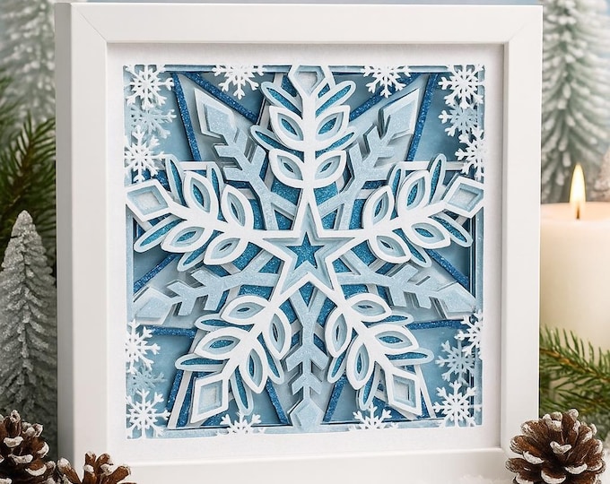 Let It Snow Snowflake Christmas Cards-set of 8-snowflakes/silver ...