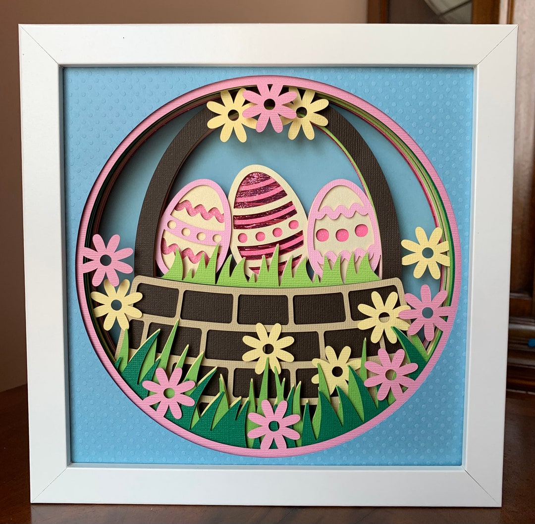 Easter Egg Basket 8x8 Shadowbox - Etsy