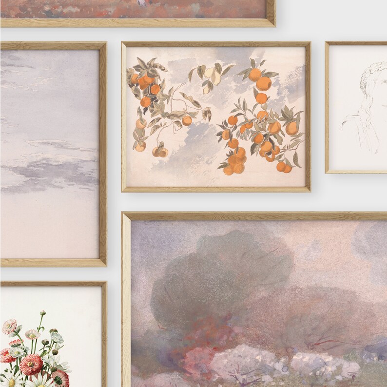 Vintage Earthly Ethereal, Large Printable Art Set, Soft Light Academia ...