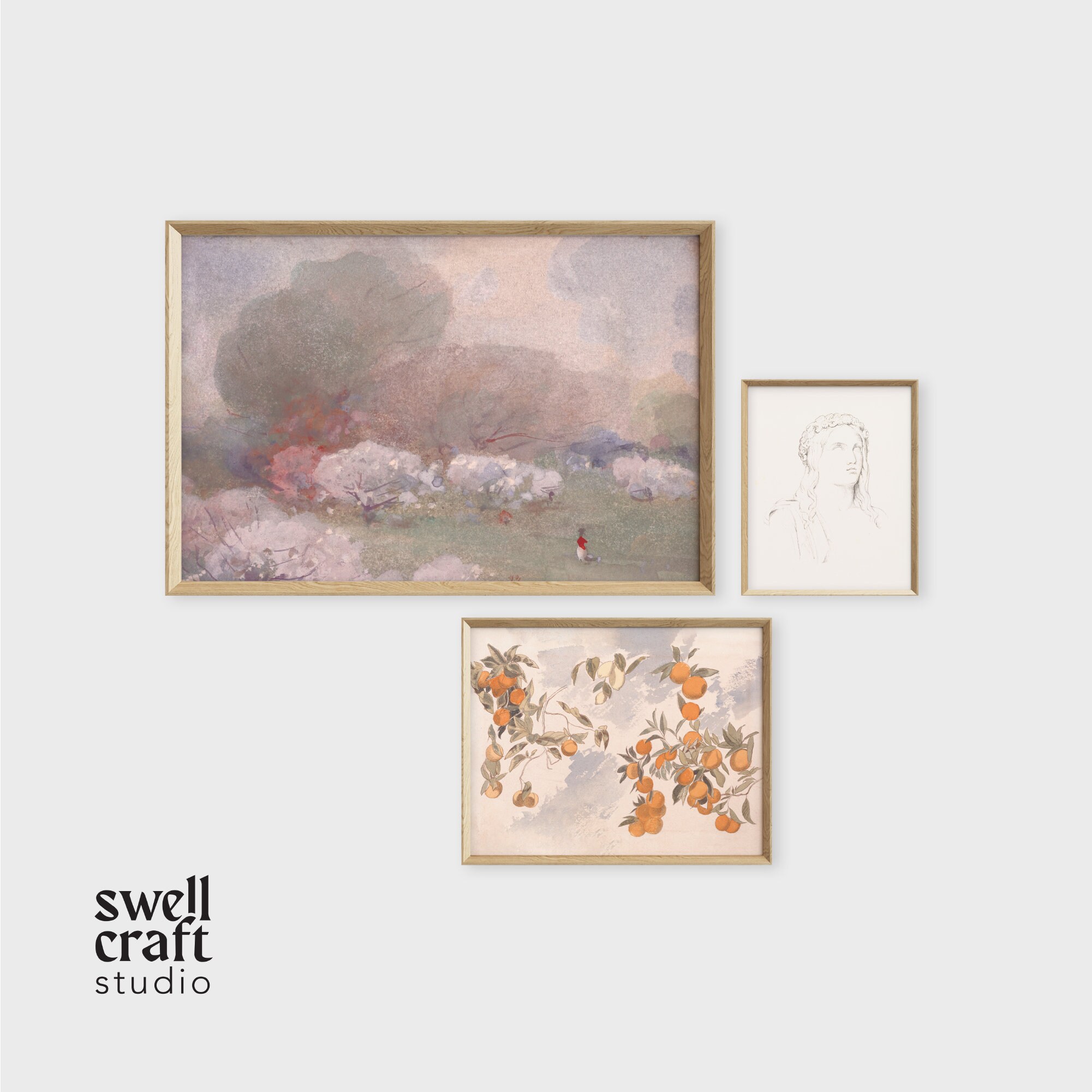 Vintage Earthly Ethereal, Large Printable Art Set, Soft Light Academia ...